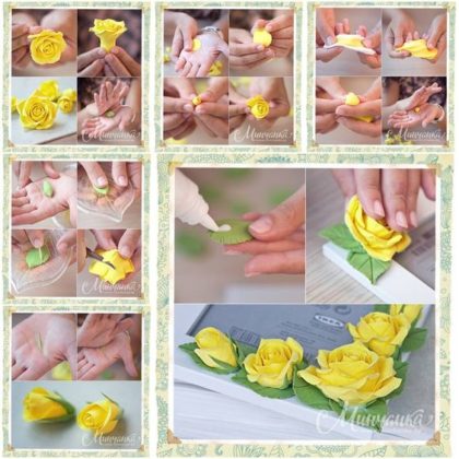20+ DIY Beautiful Polymer Clay Flower Step By Step Image Tutorial – Art ...