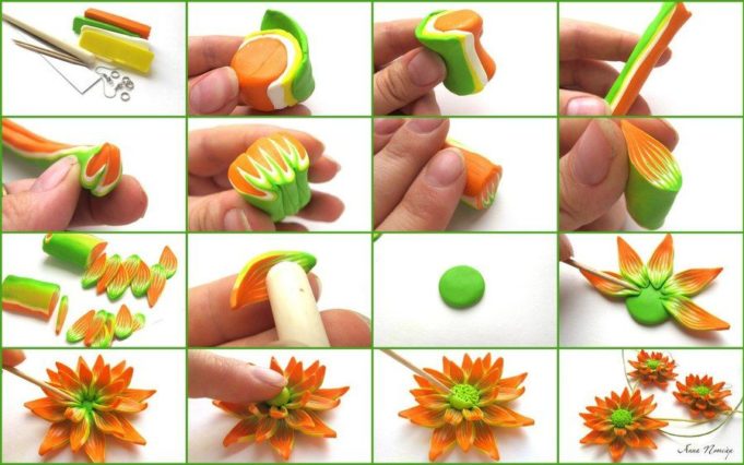 20+ DIY Beautiful Polymer Clay Flower Step By Step Image Tutorial – Art ...