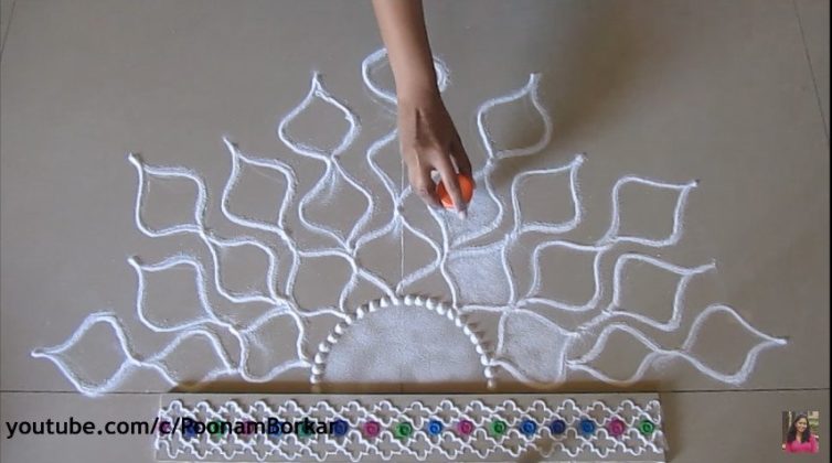 DIY: Easy peacock feather rangoli design – Art & Craft Ideas