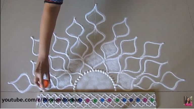 DIY: Easy peacock feather rangoli design – Art & Craft Ideas
