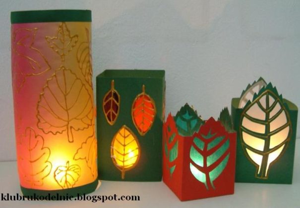 DIY: Lanterns with autumn leaves create – Art & Craft Ideas