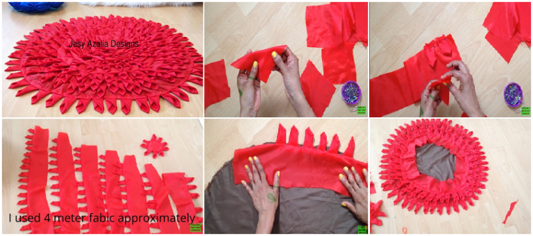 DIY Floor mat using old cloth – Art & Craft Ideas