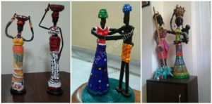 How to Make African Doll from Newspaper Tubes – Art & Craft Ideas
