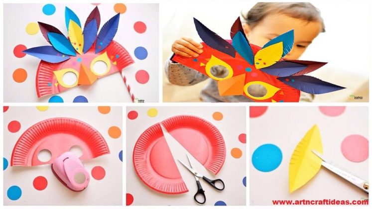 How to make feathered carnival mask – Art & Craft Ideas
