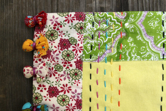How to decorate saree from fabric pompom – Art & Craft Ideas