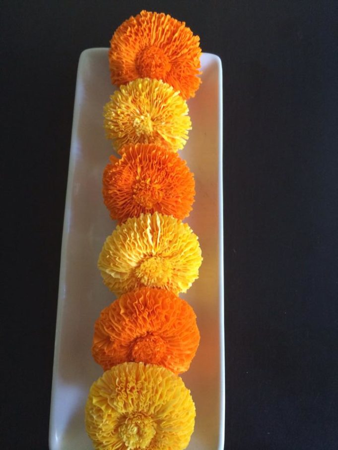 How to make marigold flower with crepe paper – Art & Craft Ideas