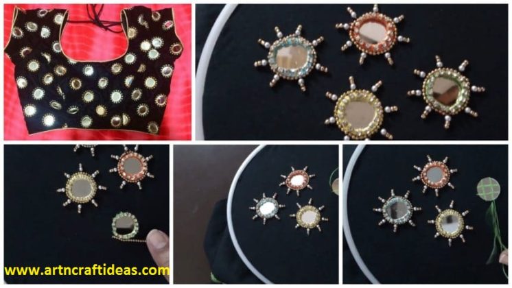Mirror work embroidery designs for blouse and kurtis – Art & Craft Ideas