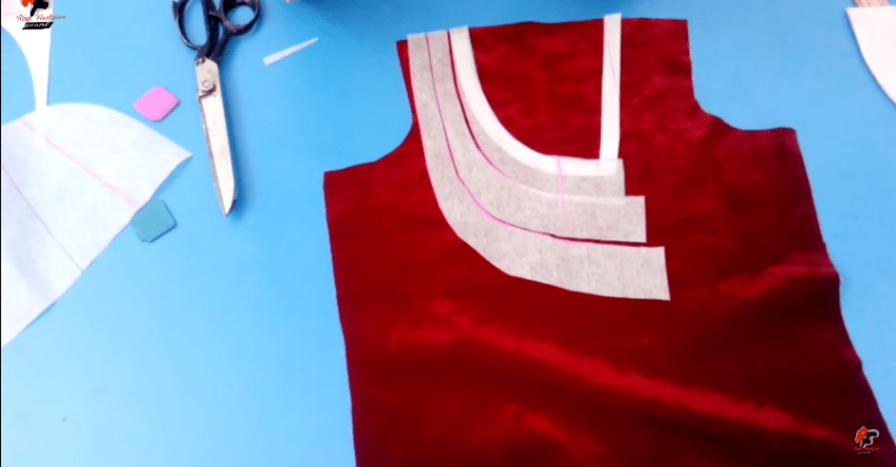 One Side Patterns and Button New Kurta Neck Design – Art & Craft Ideas